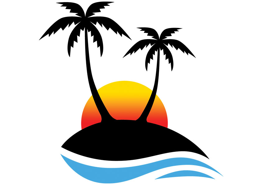 Palm Tree Beach Clip Art Cliparts co