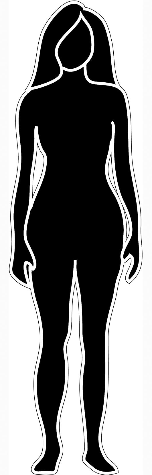 Female Body Outline Cliparts co