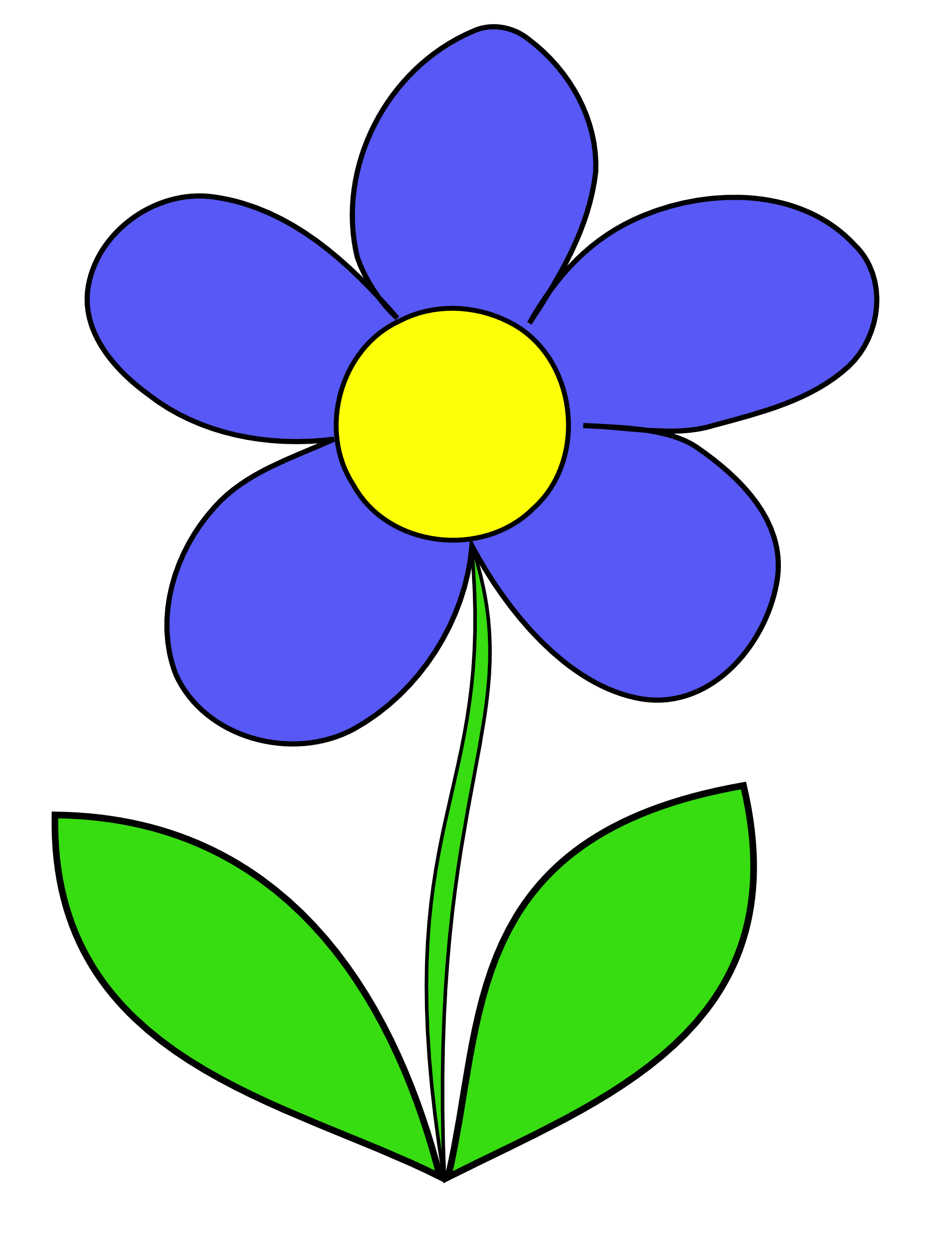 Simple Flower Outline Cliparts co