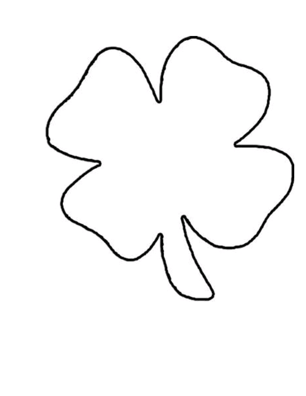 Four Leaf Clover Template Printable Printable Word Searches