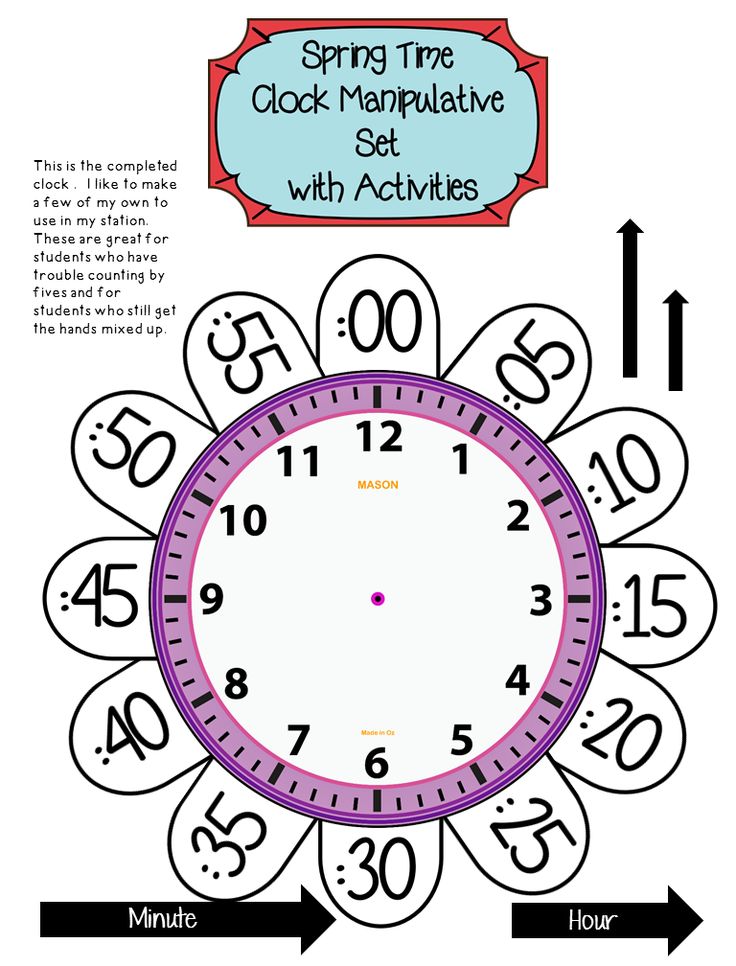 First Grade Telling Time To The Hour And Half Hour Spring Forward 