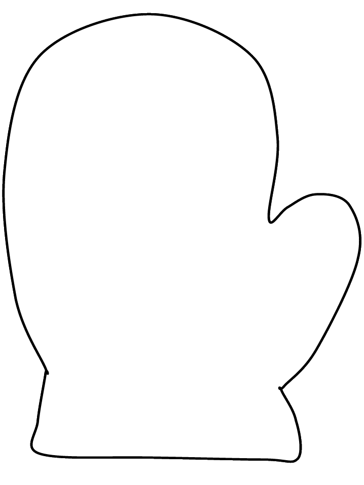 Printable Mitten Outline Printable Word Searches