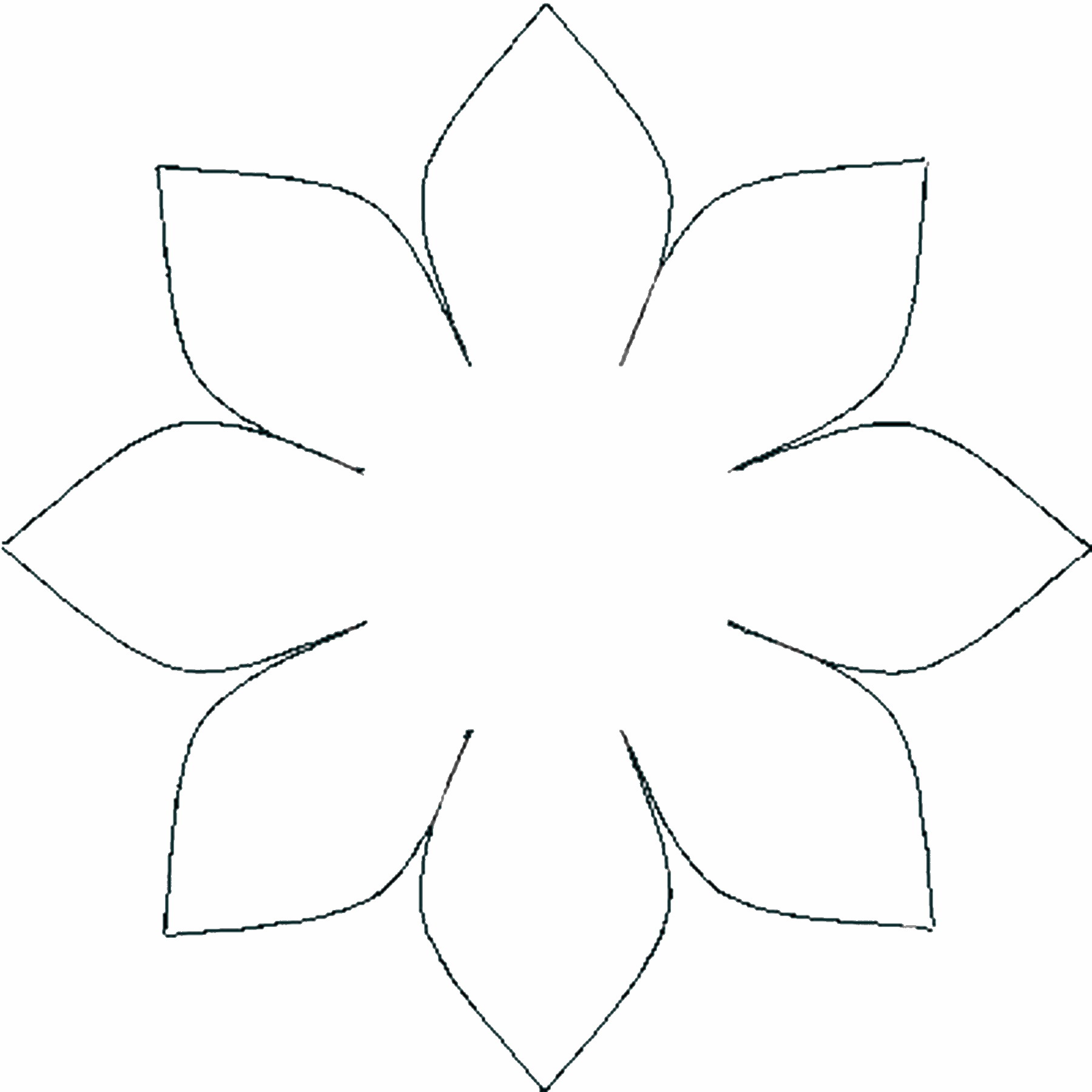 Printable Flower Template Pattern