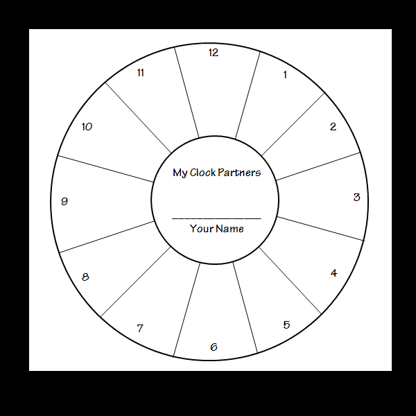 Free Clock Buddies Template Printable Cliparts co