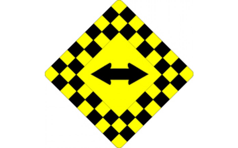 WA 8B Checkerboard Double Arrow Warning Traffic Signs Traffic WA 8B Checkerboard Double Arrow Warning Traffic Signs Traffic