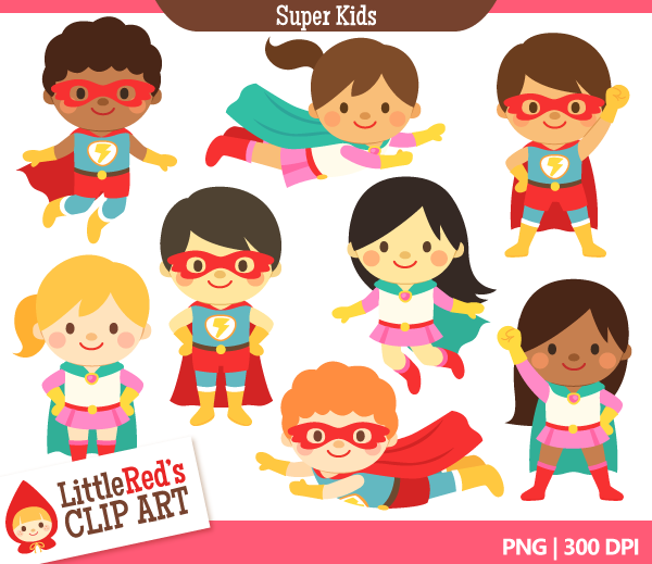 Superhero Kids Clip Art - Cliparts.co