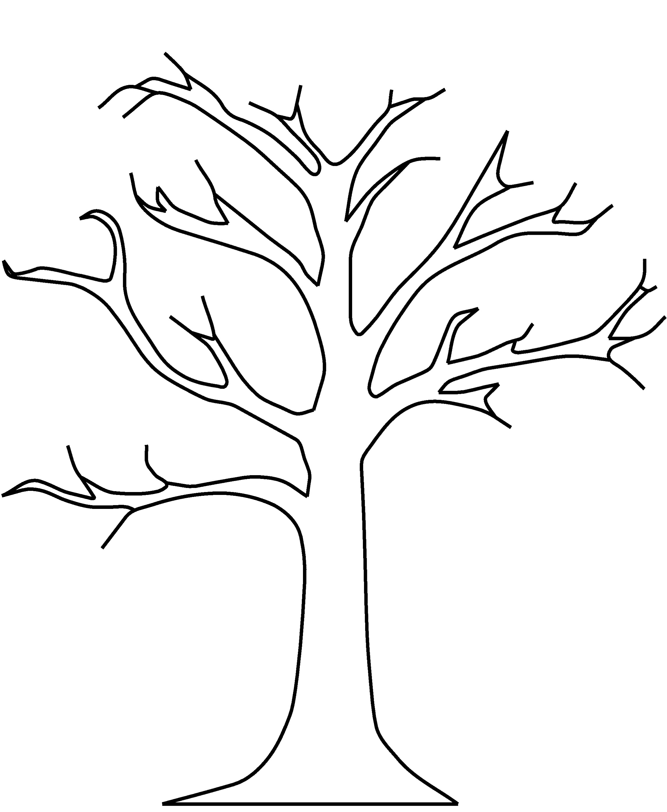 Large Bare Tree Template