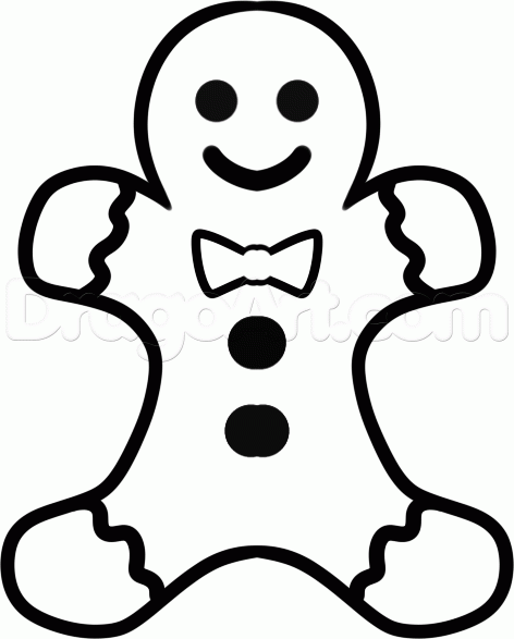 Gingerbread Man Outline Cliparts co Gingerbread Man Outline Cliparts co