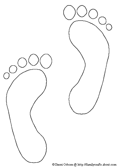 Human Footprint Template Cliparts co