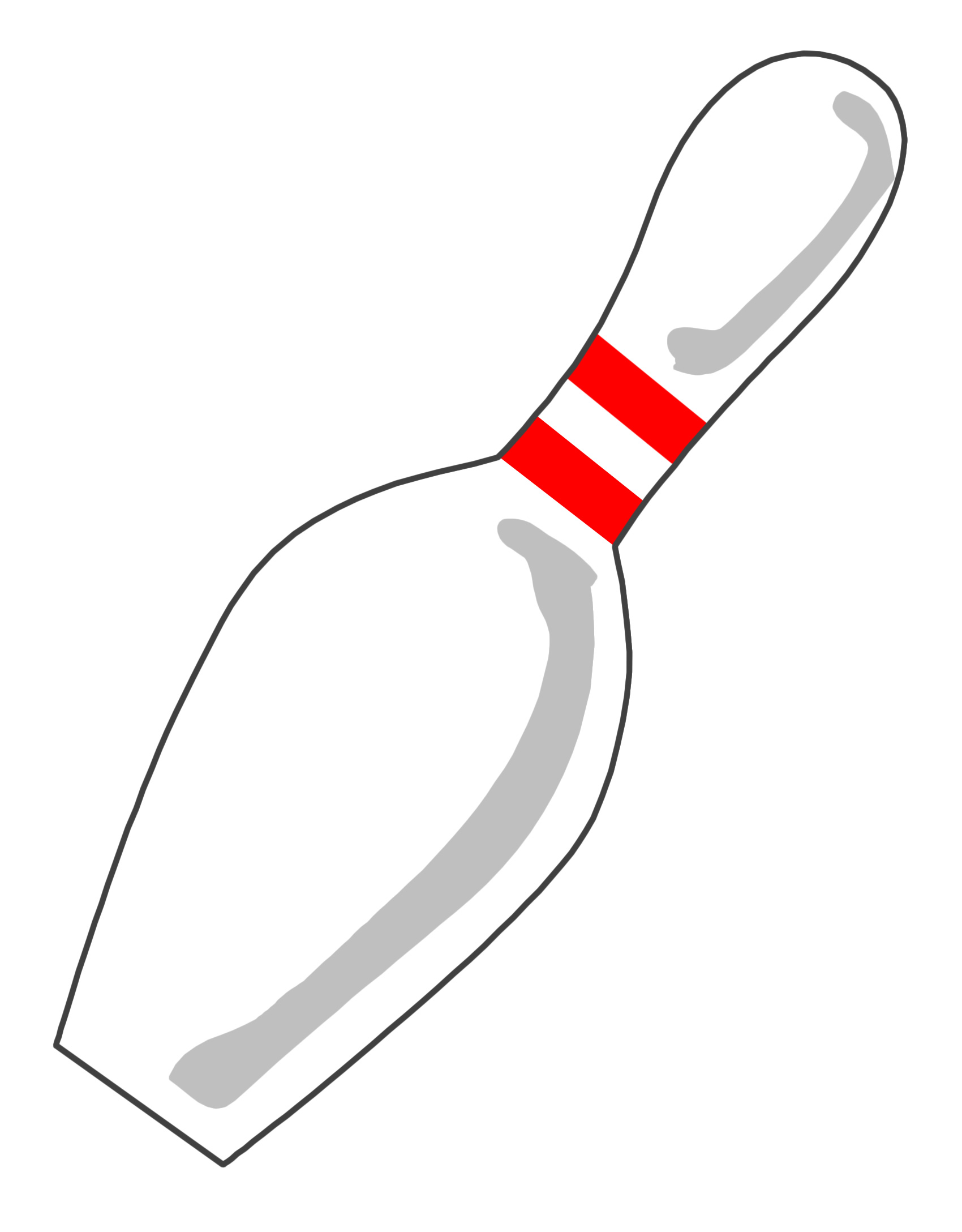 Bowling Pin Outline Cliparts co