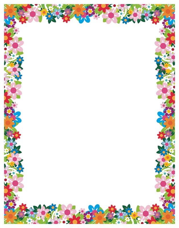 Simple Flower Border Designs For A4 Paper Cliparts co