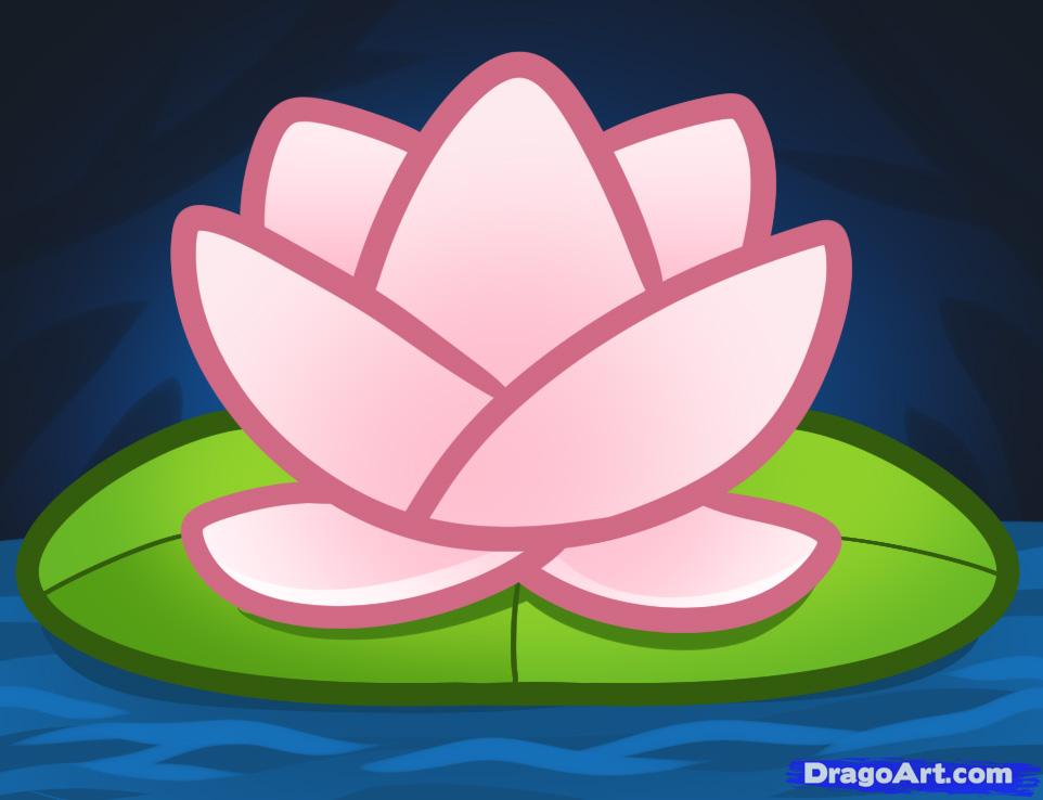 Easy Cartoon Drawing Images Of Lotus Cliparts co