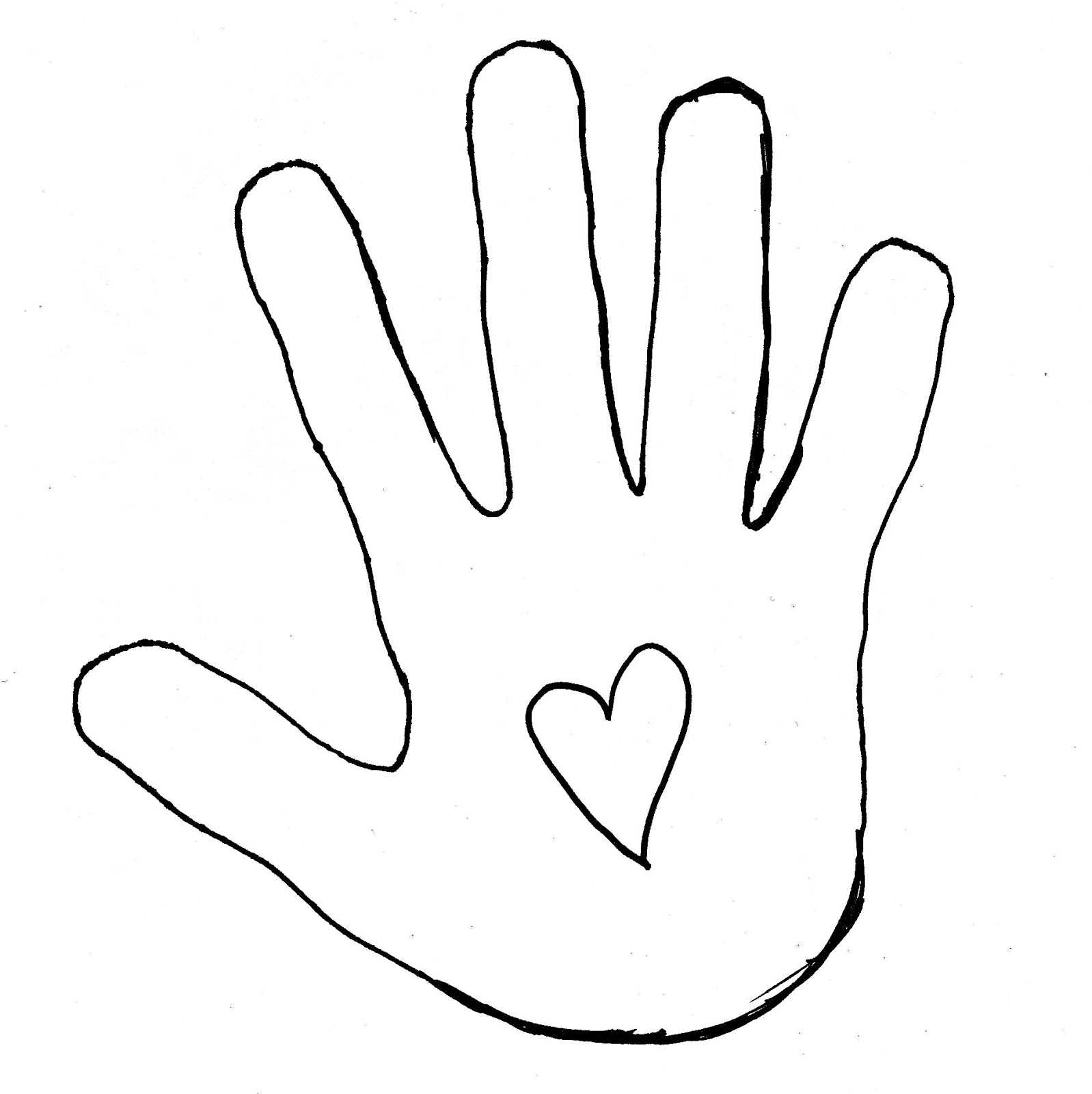 Handprint Template Cliparts co