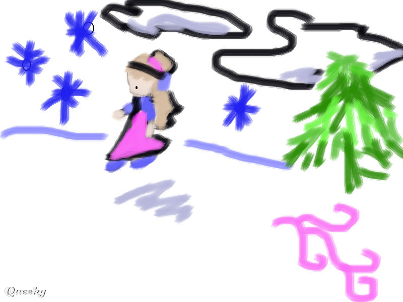 Its Snowing A Other Drawing By Hashmiart . Queeky - Draw Online ...