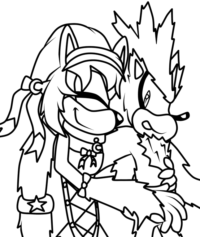 Image - Selania Hugging Werehog Silver.png - Sonic Fanon Wiki, The ...