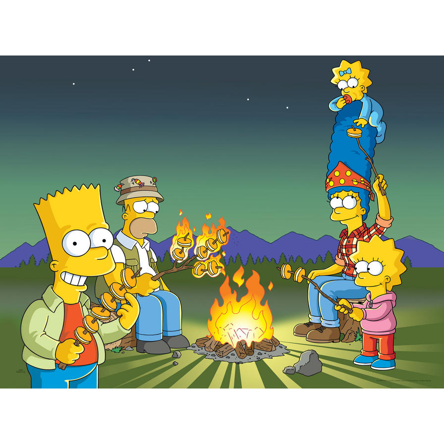 The Simpsons Campfire Wall Art: Screens.com - Cliparts.co